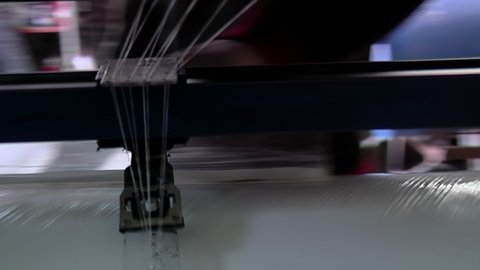 Soccer Ball Factory Synthetic Leather Production Stock Footage Video ...