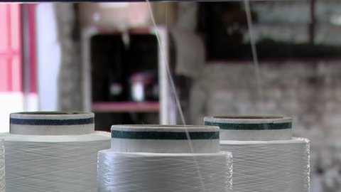 Soccer Ball Factory Synthetic Leather Production Stock Footage Video ...