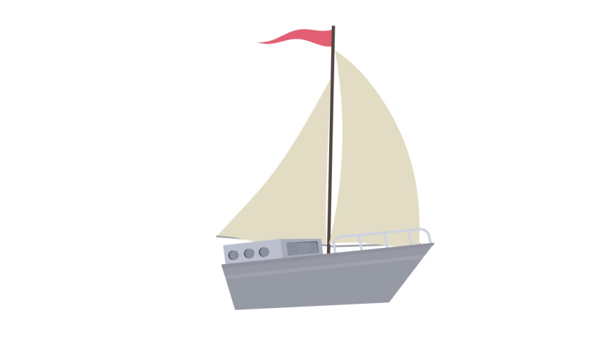boat sailing animation alpha channel enabled Stock Footage Video (100% ...