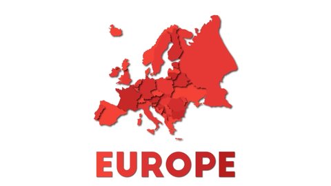 European map countries names Stock Video Footage - 4K and HD Video ...
