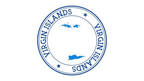 Virgin Islands Intro Badge Circular Name Stock Footage Video (100% ...