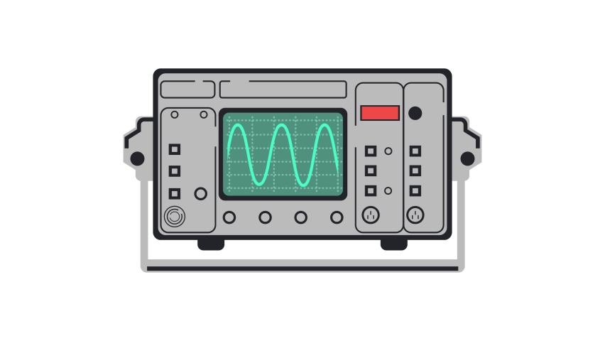 animation device oscilloscope 10 seconds motion Stock Footage Video ...