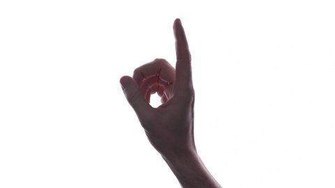 Shush Finger Sign Hand Gesture Requesting Stock Footage Video (100% ...