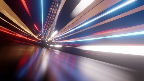 Abstract Digital Traffic Lights Rushing Hyper Stock Footage Video (100% ...