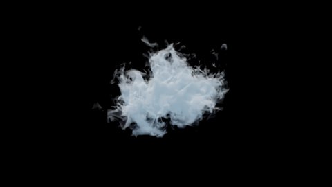 Transparent Abstract Smoke Cloud Seamless Loop Stock Footage Video (100 ...