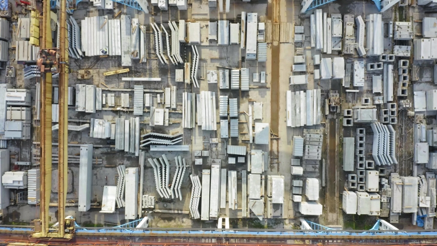 Reinforced Concrete Products Plant (factory) Stock Footage Video (100% ...
