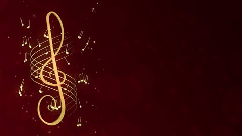 Treble Clef Rotating Musical Notes Animation Stock Footage Video (100% ...