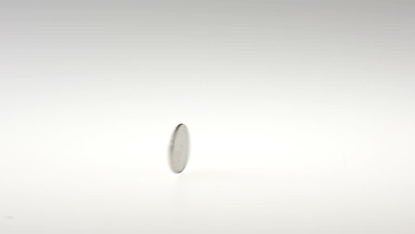 super slow motion quarter spinning on Stock Footage Video (100% Royalty ...