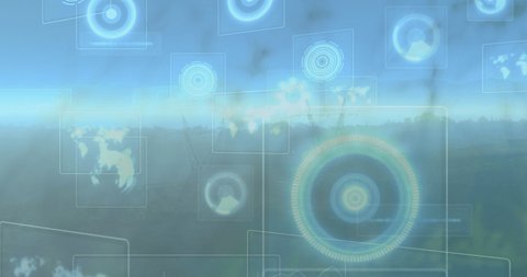 Animation Scopes Scanning Data Processing On Stock Footage Video (100% ...