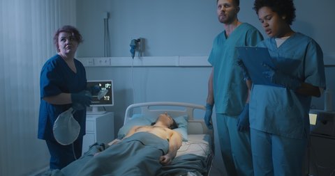 Young Male Patient Dying Emergency Room Stock Footage Video (100% ...