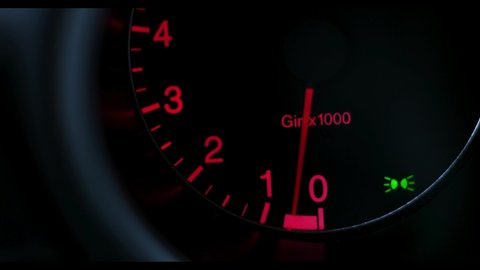 Car Gauge Tachometer Rev Counter Showing Stock Footage Video (100% ...