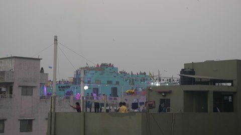 Shakrain Festival Rooftop Celebrations Dhaka Stock Footage Video (100% ...