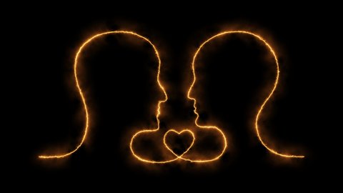 Couple Love Animation Man Woman Love Stock Footage Video (100% Royalty ...