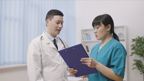 Male Doctor Flirting Female Colleague Sexual Stock Footage Video (100% ...