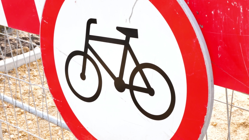Bicycles No Riding Sign Stock Video Footage - 4K and HD Video Clips ...