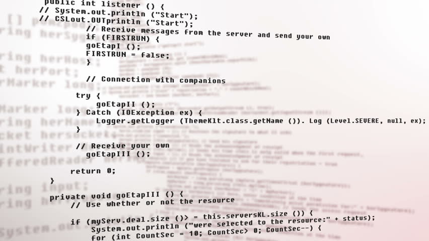 Java Code Animation Loop White Stock Footage Video 100 Royalty Free 10713158 Shutterstock