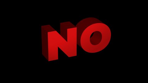 3d No Red Text Loop Animation Stock Footage Video (100% Royalty-free ...