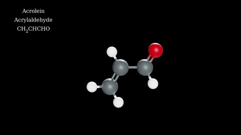 Acrolein Molecule 3d Model Structure Stock Footage Video (100% Royalty ...