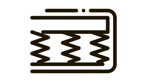 Mattress Springs Foam Icon Animation Stock Footage Video (100% Royalty ...