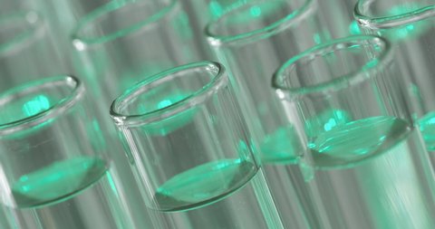 Set Tilted Angle Chemical Test Tubes Stock Footage Video (100% Royalty ...