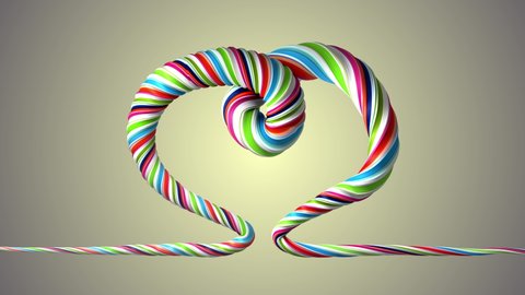 Thread Animation Braided Rope Creates Heart Stock Footage Video (100% ...