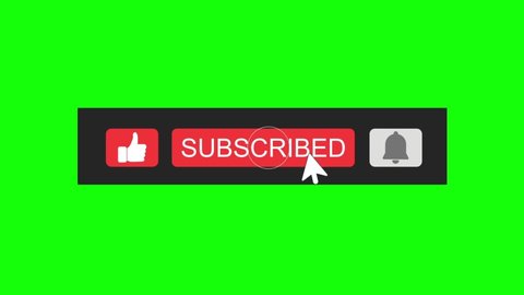 Subscribe Like Notification Bell Button Animation Stock Footage Video ...