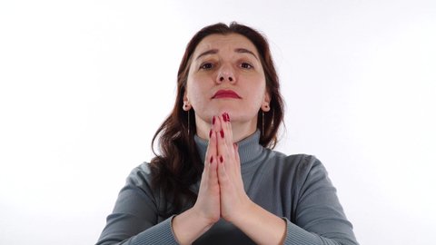 Thank You Praying Hands Hand Gesture Stock Footage Video (100% Royalty ...