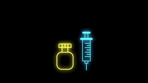 Filling Syringe Injection Light Effect Animation Stock Footage Video ...