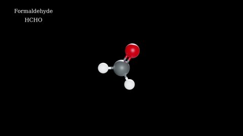 Formaldehyde Molecule 3d Model Structure Stock Footage Video (100% ...