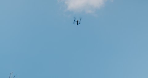 Drone Filmed Taking Off Ground Flying Stock Footage Video (100% Royalty ...