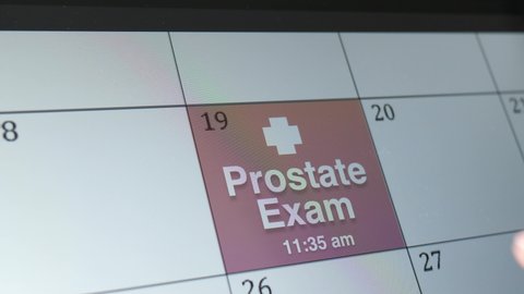 Prostate Exam Written On Digital Calendar Stock Footage Video (100% ...