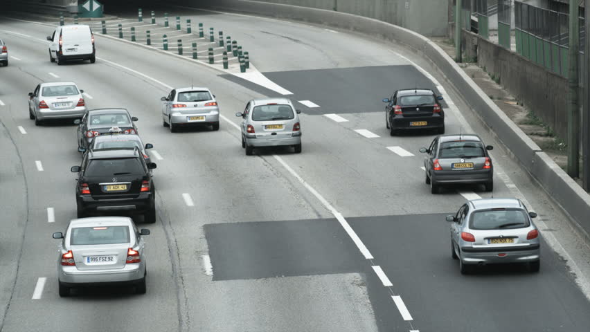 Cars Passing On Freeway Type Road Stock Footage Video (100% Royalty ...