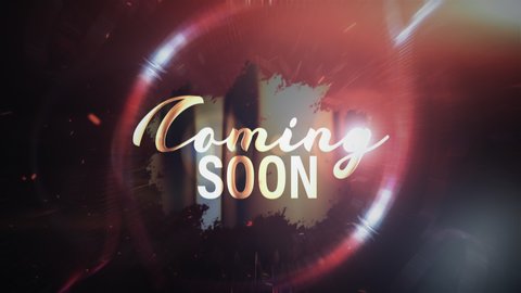 Coming Soon Loop Cinematic Trailer Title Stock Footage Video (100% ...