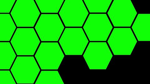 Hexagon Green Screen Isolated Transition Effect Stock Footage Video ...