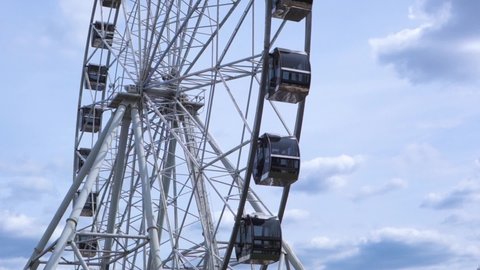 Ferris Wheel Attraction Mechanism Rotation Wheel Stock Footage Video ...