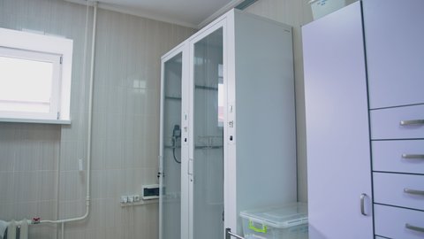 Glass Wardrobe Medical Tools Clinic Surgical Stock Footage Video (100% ...