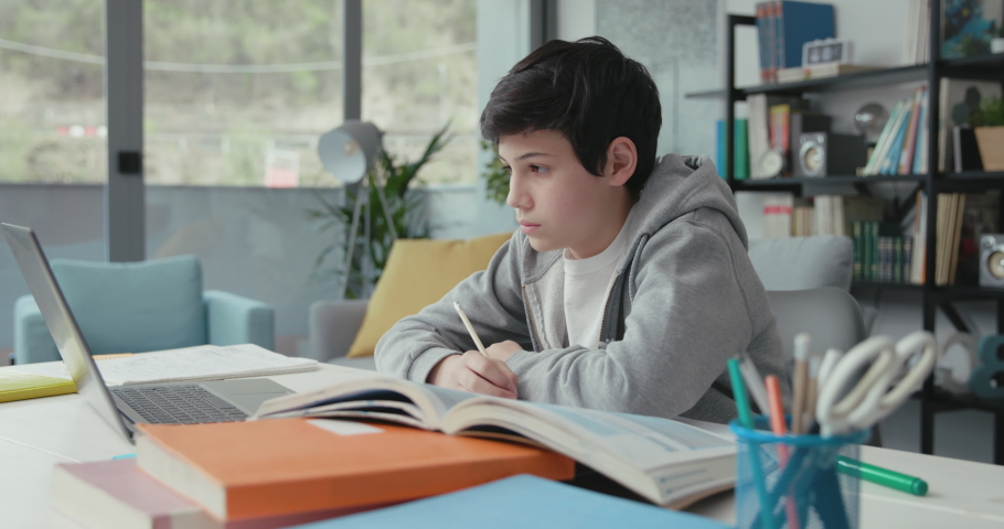 Teenage smart boy books Stock Video Footage - 4K and HD Video Clips ...