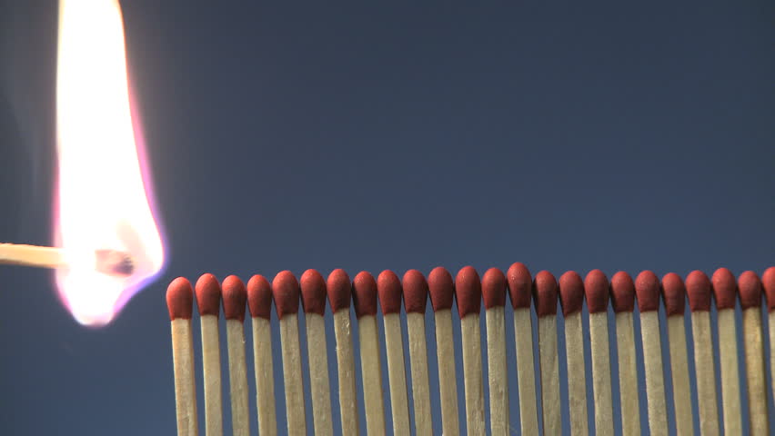 lighting row matches on fire Stock Footage Video (100% Royalty-free ...