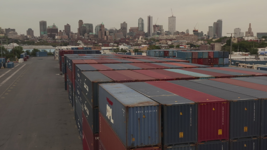 Container Ship New York City Stock Video Footage - 4K and HD Video ...