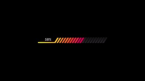 Animation Pink Loading Bar On Black Stock Footage Video (100% Royalty ...