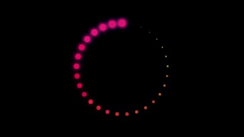 Animation Pink Loading Circle On Black Stock Footage Video (100% ...