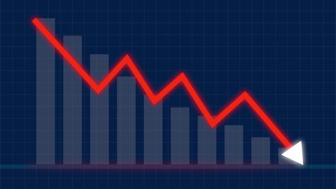 Bad Economy Recession Graph Chart Animation Stock Footage Video (100% ...