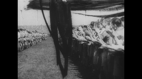1930s Soldiers People Audience Nazi Rally Stock Footage Video (100% ...