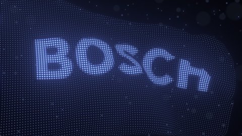 Waving Digital Flag Bosch Company Logo Stock Footage Video (100% ...