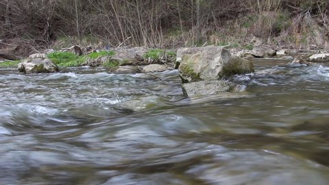Fresh Clean Stream Water That Flows Stock Footage Video (100% Royalty ...