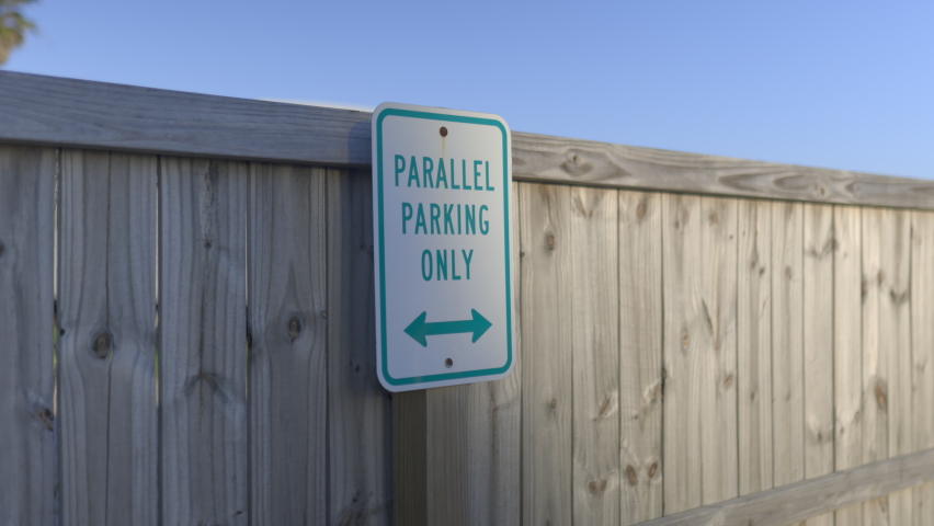 Parallel Parking Only Sign Nailed Stock Footage Video (100% Royalty ...