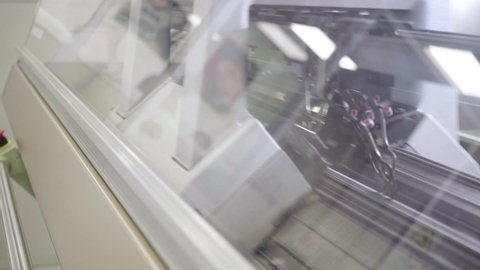 Seamless Knitting Machine Moves Back Forth Stock Footage Video (100% ...