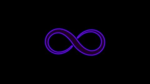 Animated Infinity Symbol Neon Glow Abstract Stock Footage Video (100% ...