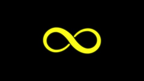 Animated Infinity Symbol Neon Glow Abstract Stock Footage Video (100% ...