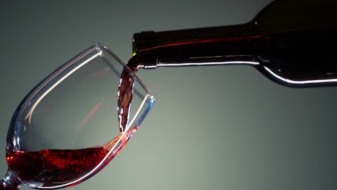 Red Wine Forms Beautiful Wave Wine Stock Footage Video (100% Royalty ...